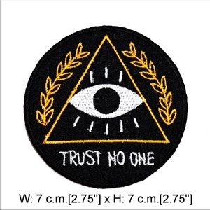 Accessories | Trust No One Patch Iron Illuminati Diy Evil Eye | Poshmark